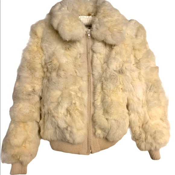 Jackets & Coats | 10 White Rabbit Fur Vintage Coat | Poshmark